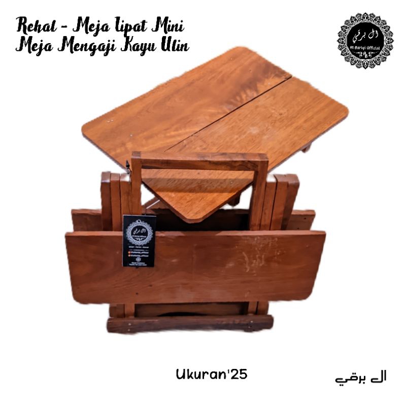 REHAL ULIN / REKAL FOLDING TABLE WOOD IRON WOODEN STUDYING TABLE SIZE ...
