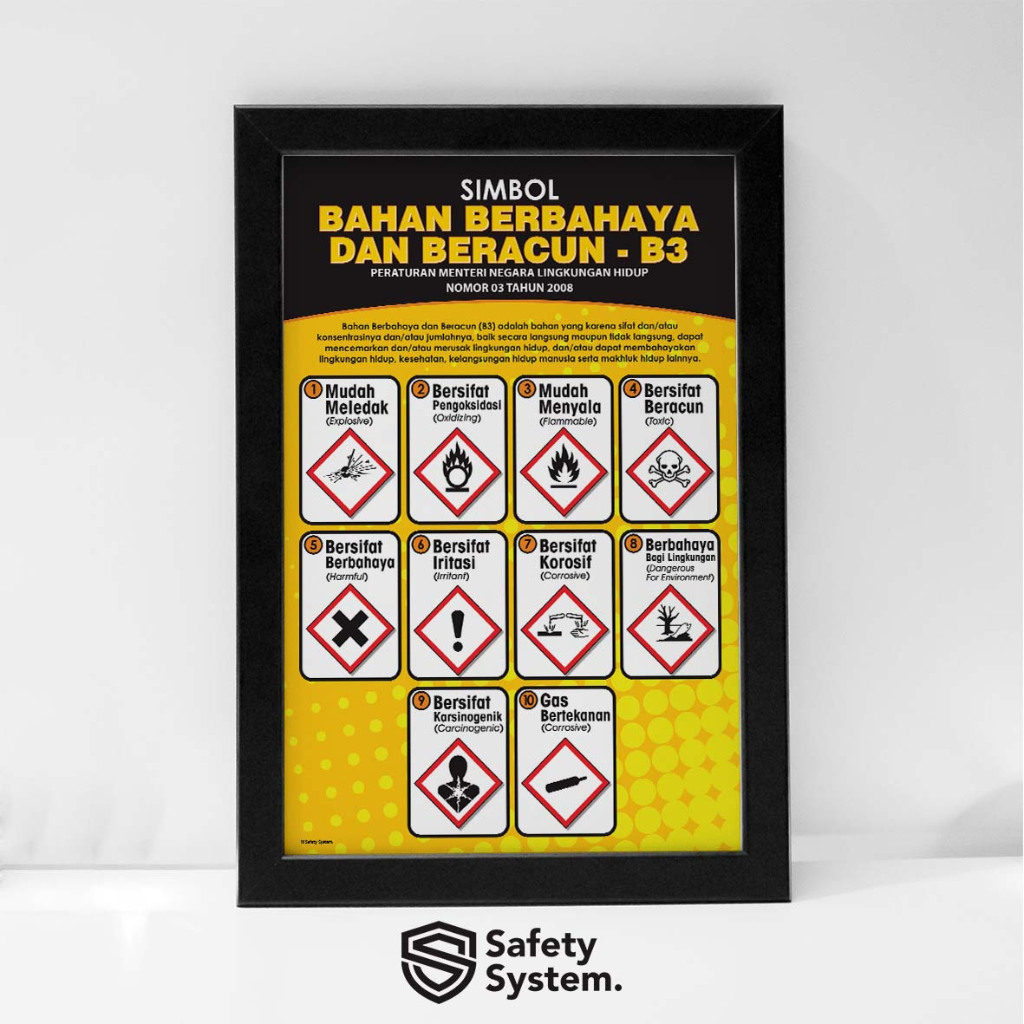 K3 Work Safety Poster Safety Symbol of Dangerous and Toxic Materials B3 ...