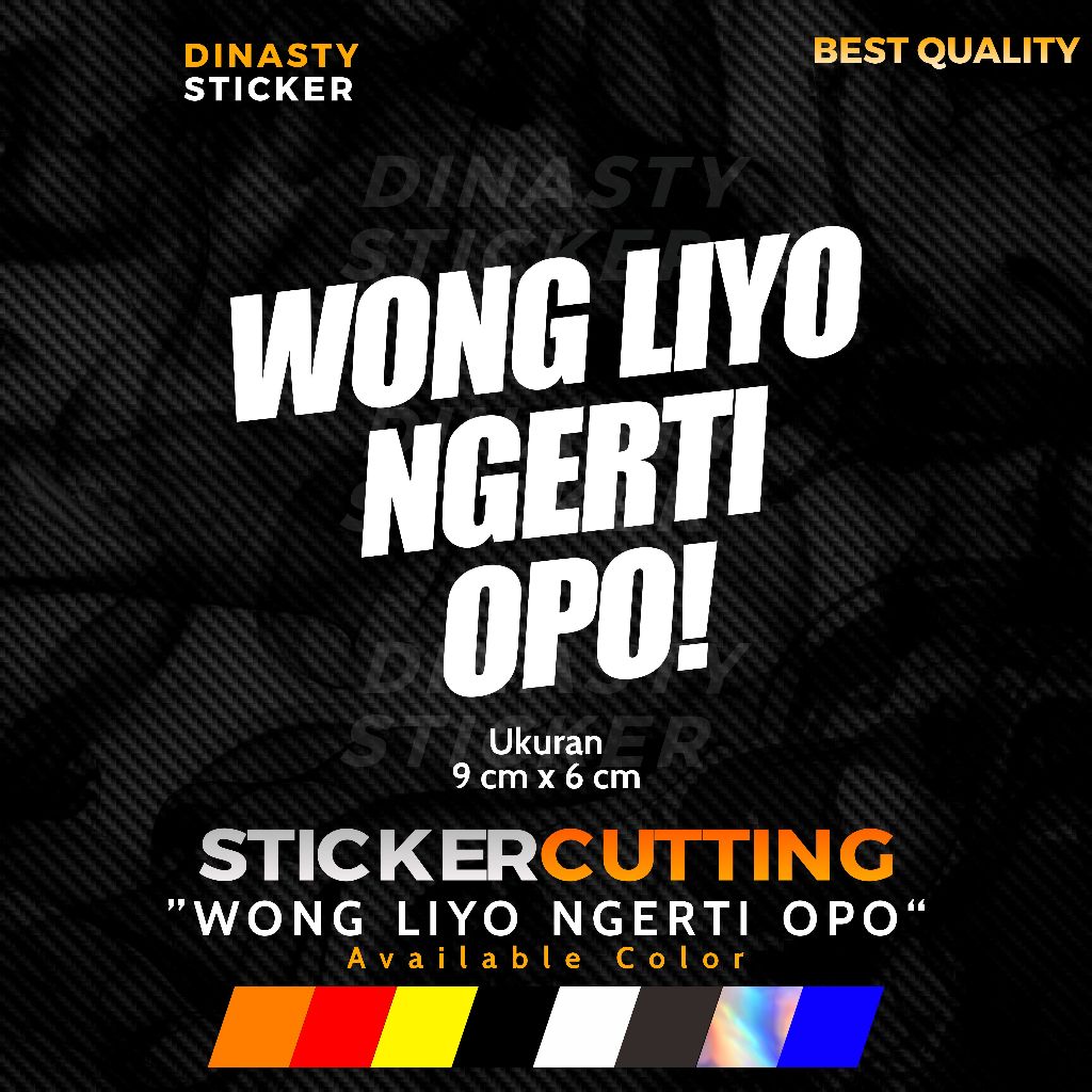 Sticker CUTTING WONG LIYO Ng Understand OPO | Shopee Philippines