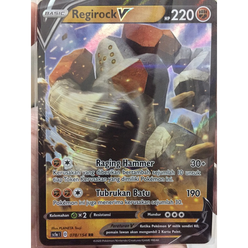 POKEMON REGIROCK V INDONESIA HOLO CARD | Shopee Philippines