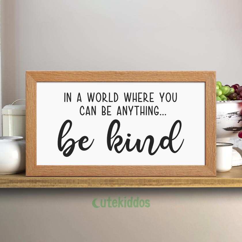 Home Wall Decoration Quotes Be Kind Wall Decor Home Decor Scandinavian ...