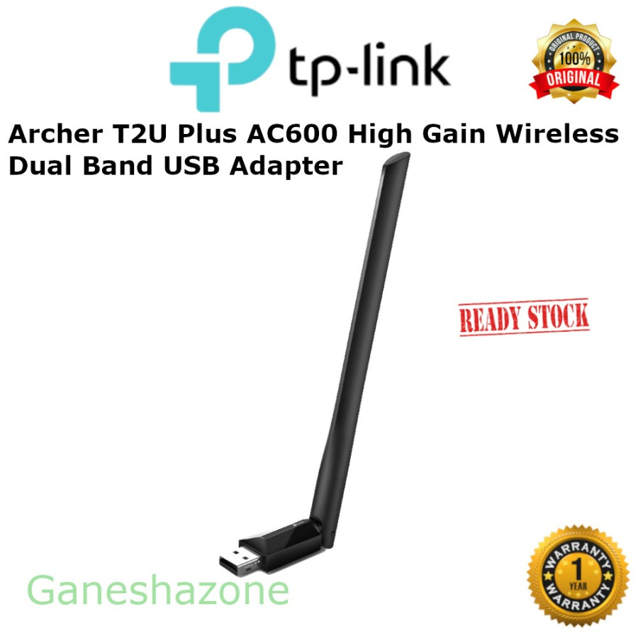 Tp-link Archer T2U Plus AC600 High Gain Wireless Dual Band USB Adapter ...