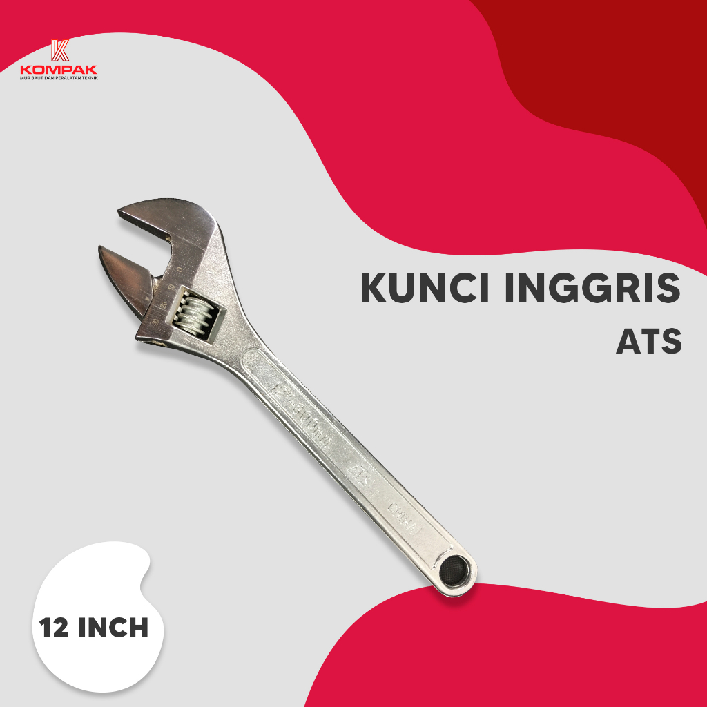 Ats wrench 12 INCH adjustable wrench KUNCI BAGO BACO 12-300MM | Shopee ...