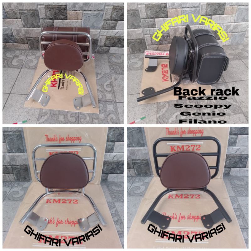 Backrack Backrest/Back Rack Mirrorless Fazzio Grand Filano Genio ...