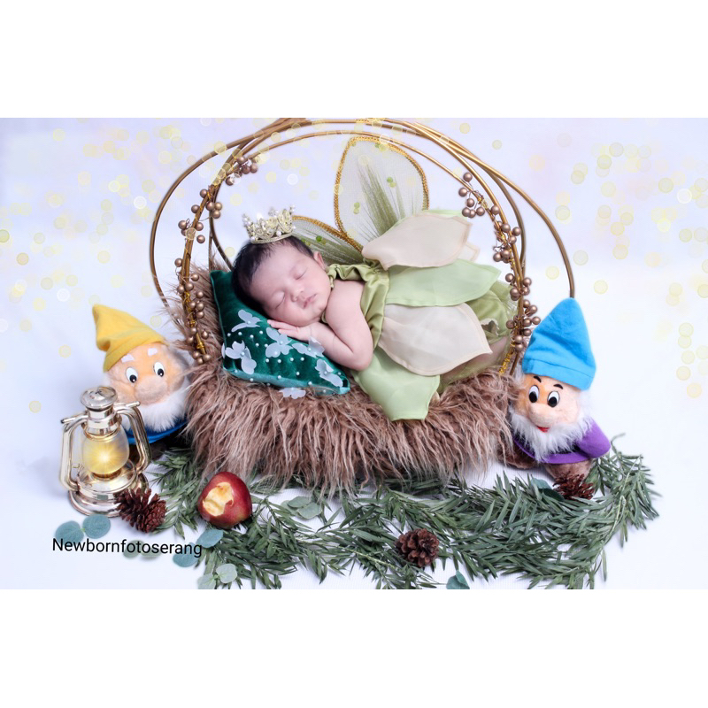 Costume tinkerbell full set dress + wings newborn baby photo props ...
