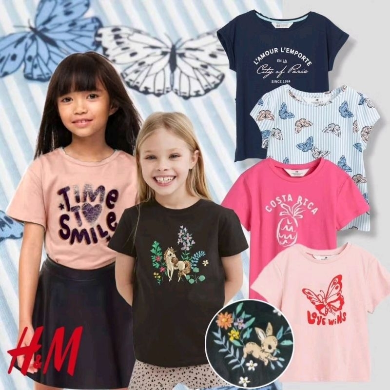 T-shirt For Girls HM Original New Part 4 | Shopee Philippines