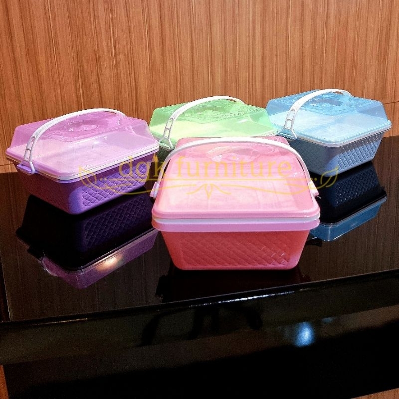 UNGU HIJAU Rantang Storage Container for Food Food Wet Dry Cakes Sponge ...