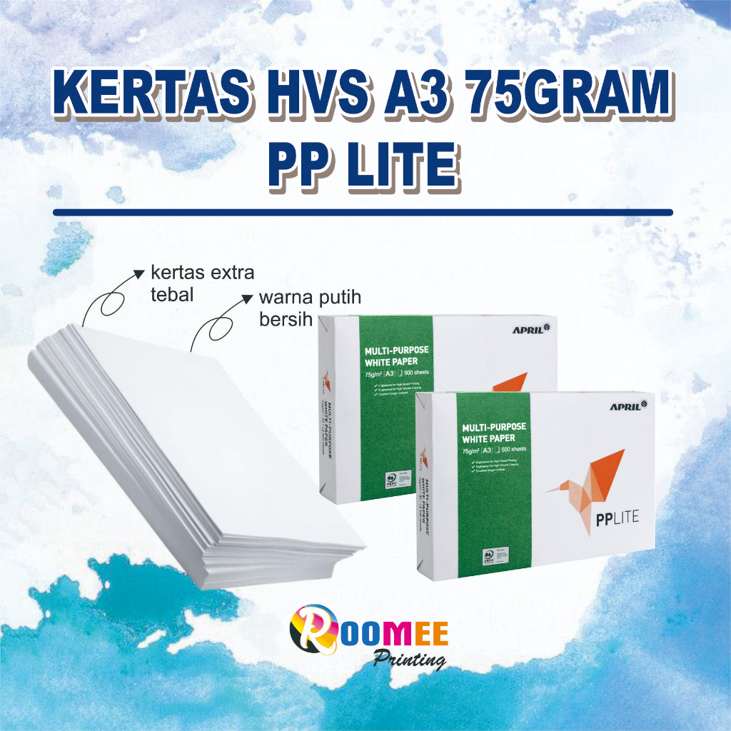 Hvs A3 75 GRAM PP LITE Paper/1Ream A3 Photocopy Paper (500 Sheets) | Shopee Philippines