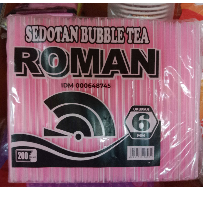 Roman Color BUBBLE TEA Straws 6mm Contents 200 Grams (+-330 Pcs) - 6mm ...