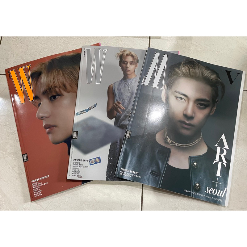 Magazine W Korea x V BTS and Arena x V BTS September Edition | Shopee ...