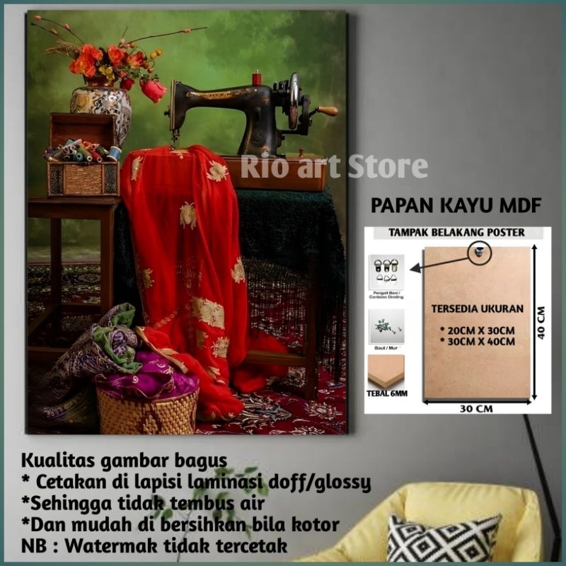 KAYU MESIN HIASAN DINDING Wall Hanging mdf Wood Board Material poster ...