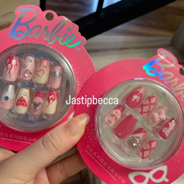 Miniso fake nails miniso x barbie | Shopee Philippines