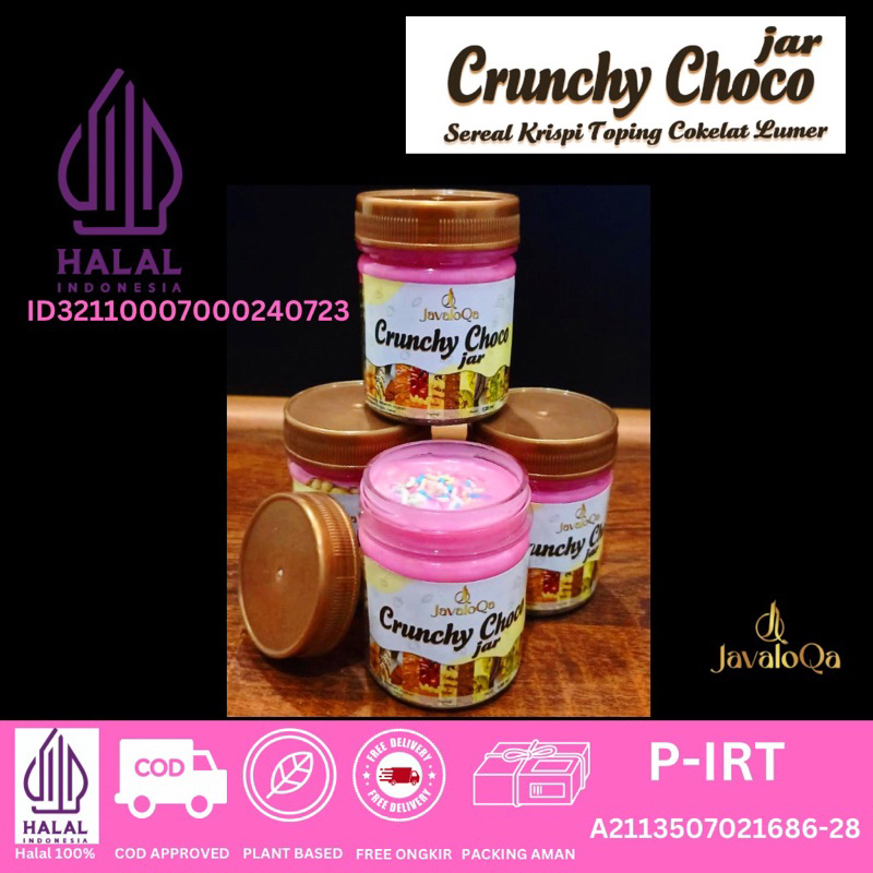Javaloqa CRUNCHY CHOCO JAR CRUST MINI 125 ML/ RICE CRISPY CHOCOLATE ...