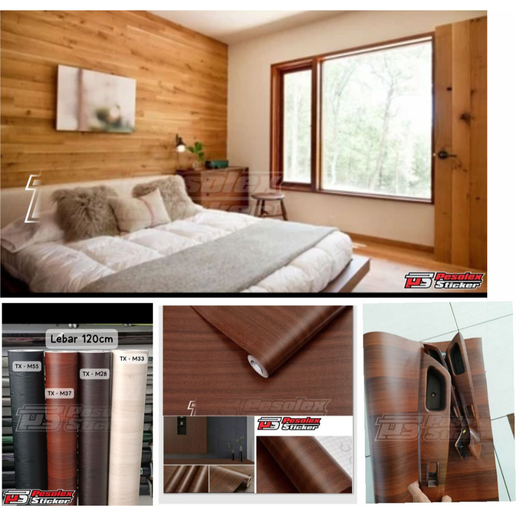 KAYU Vinyl SPOTLET STICKER WOODEN MOTIF CAR/HOME INTERIOR WRAP 122 X ...