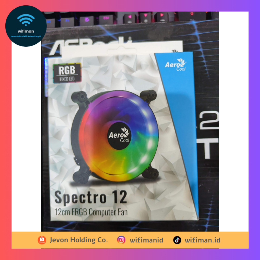 Aerocool Spectro and Frost 12 cm Fan Fixed RGB Molex 120mm PC Fan ...