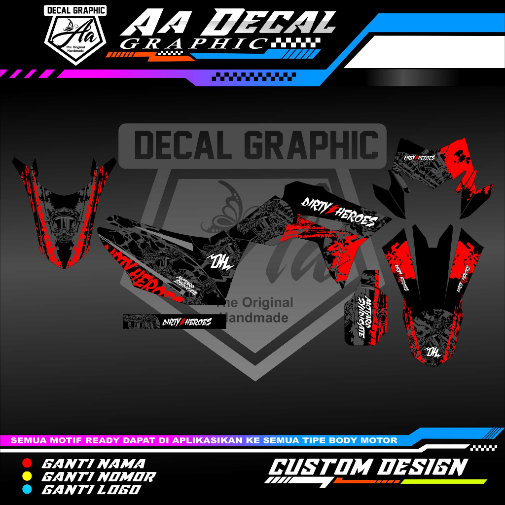 Crf 150L Decal, full body crf sticker, you can request a number ...