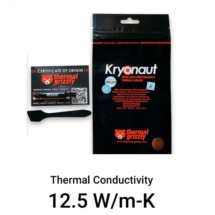 Thermal Grizzly Kryonaut Thermal Paste 1 Gram Processor Paste | Shopee ...