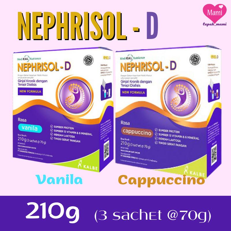 Nephrisol-d 210g Vanilla / Cappuccino Kalbe Processed Food | Shopee ...