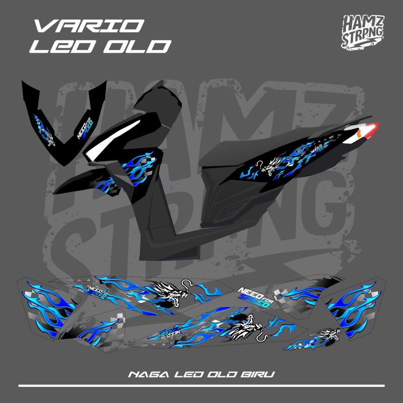 Vario Led Old Dragon NFS Vabu Concept Transparent Striping | Shopee ...