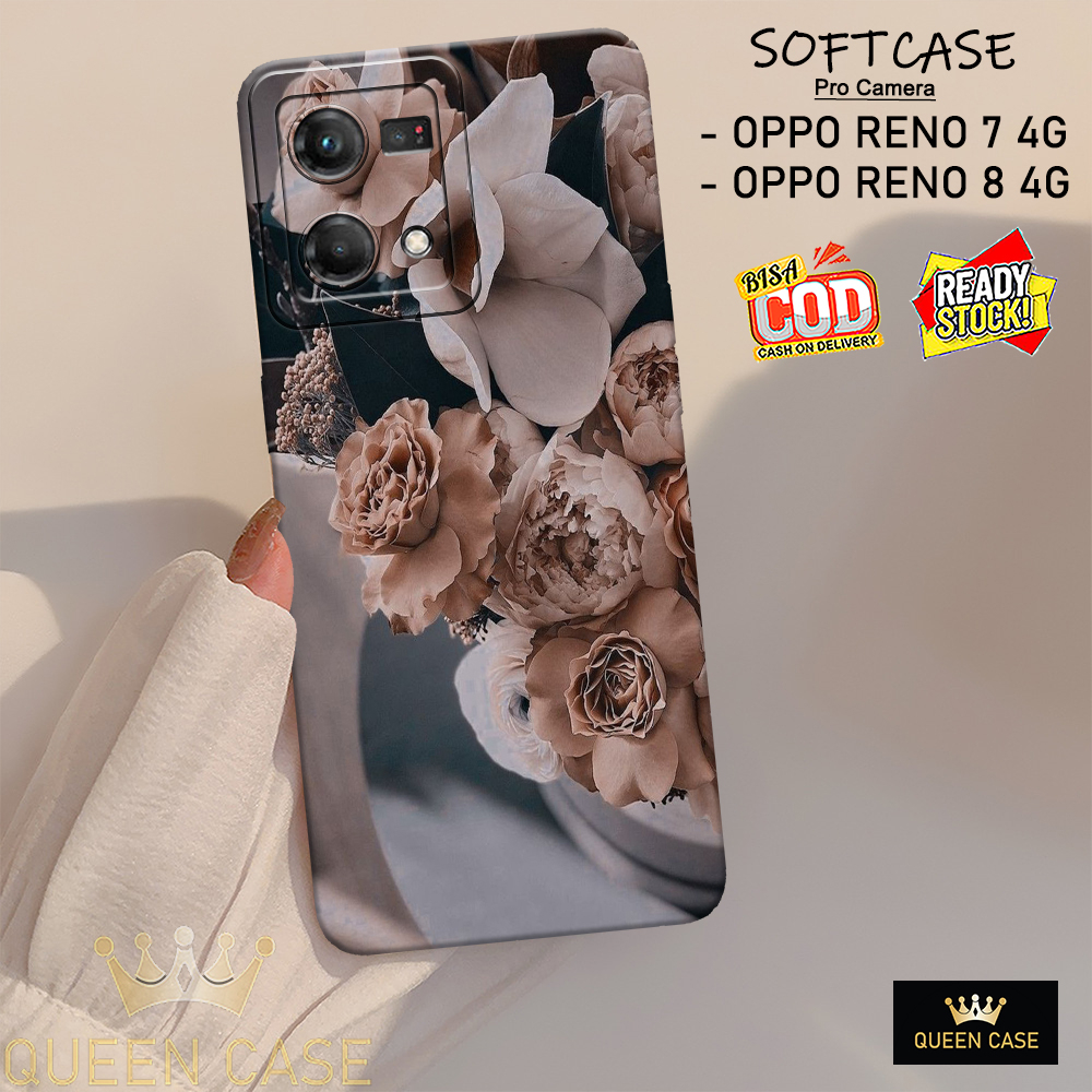 HP Latest OPPO RENO 7 / RENO 8 4G cellphone Case with FLOWER Motif ...