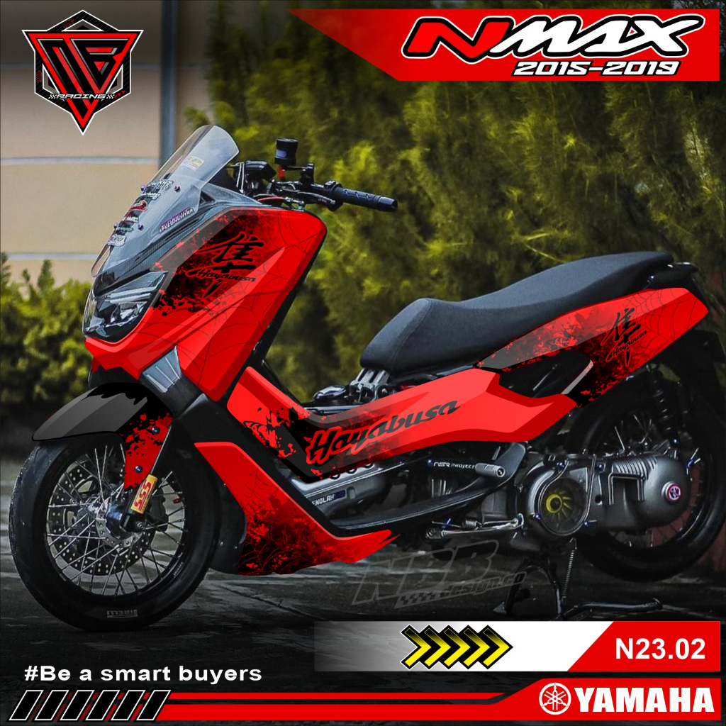 Decal Sticker Yamaha Nmax Old 2016 2017 2018 2019 Full Body Full Block ...