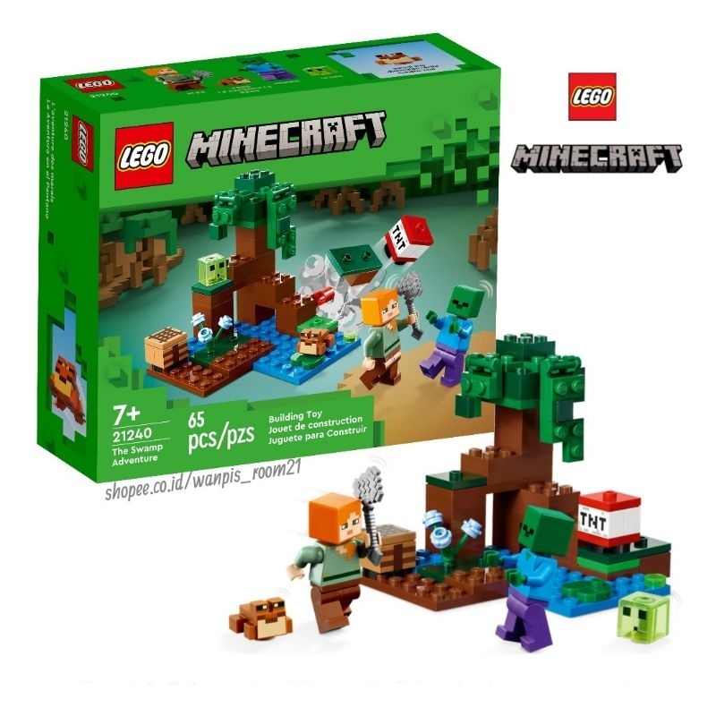 Lego Minecraft 21240 The Swamp Adventure - Lego Games Minecraft ...