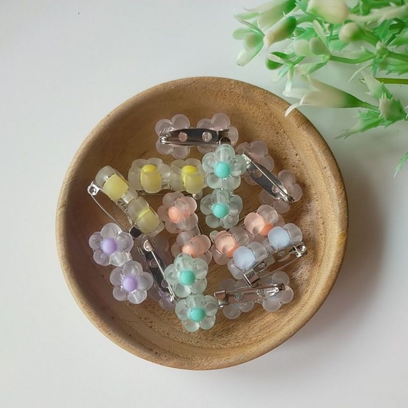 Brooch Hijab Hijab Hijab Chin Pin Flower Pin Mix Colors Dozens (12Pcs ...