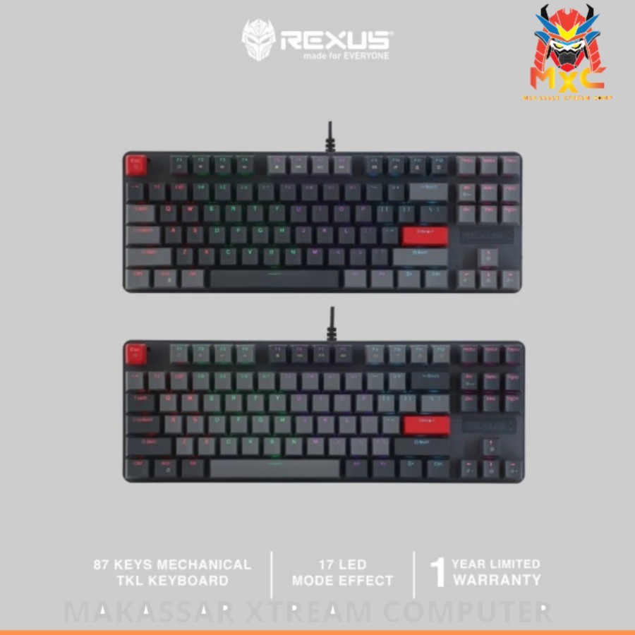 Rexus GAMING HEROIC KX4 Mechanical Keyboard TKL Keyboard | Shopee ...