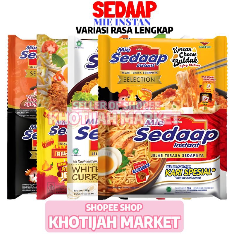 Instant Sedaap Noodles All Variants Of Complete Flavors Complete ...