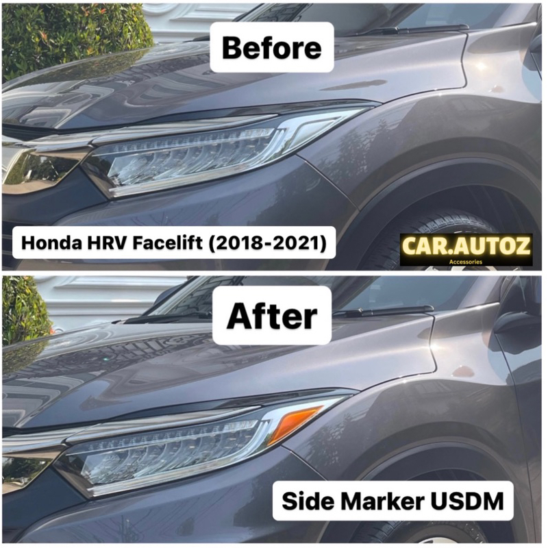 Sticker Side Marker Orange Headlight Honda HRV Facelift 2018-2021 ...