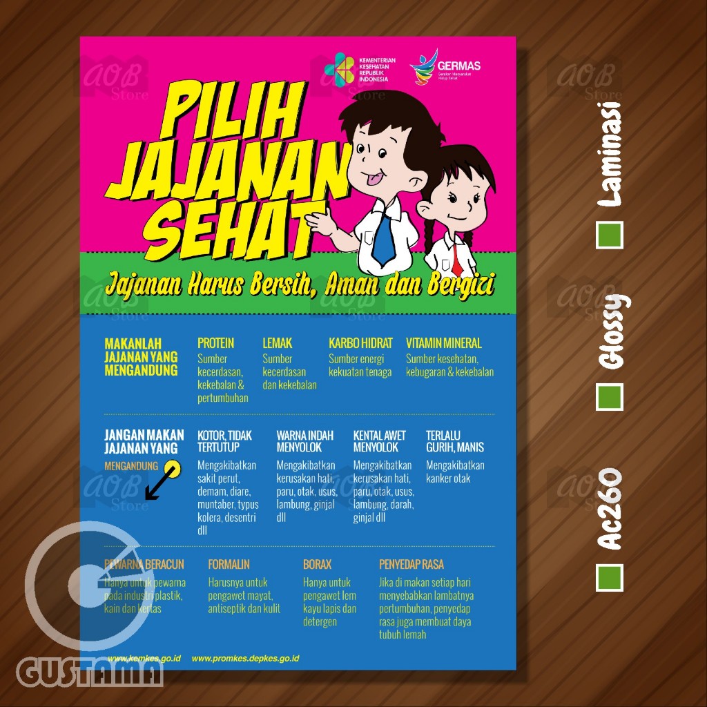 Poster Choose Healthy Snacks, Wipe and Clean Poster A3+ | Shopee ...