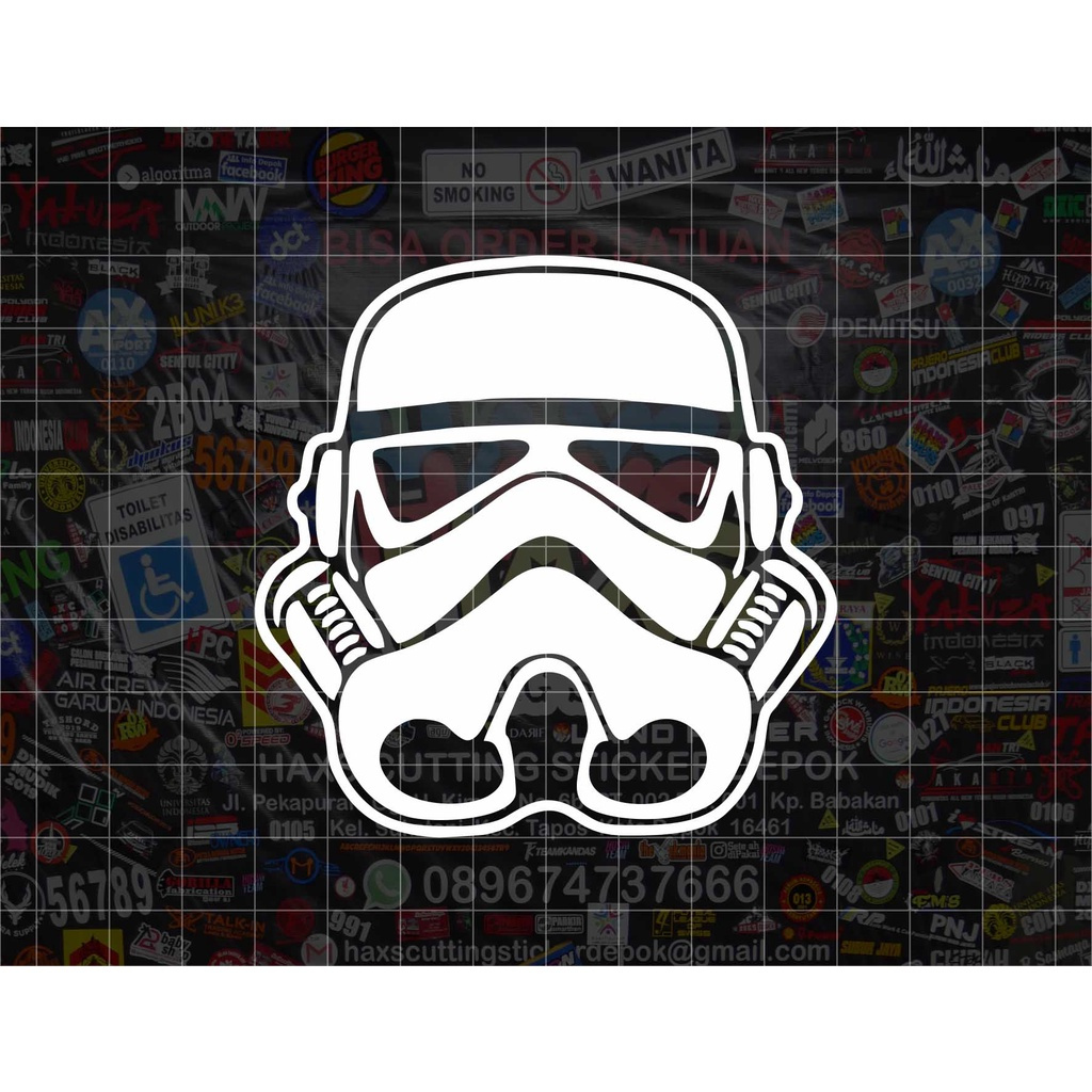Cutting Sticker Stormtrooper Star Wars Storm Trooper Size 8cm | Shopee ...
