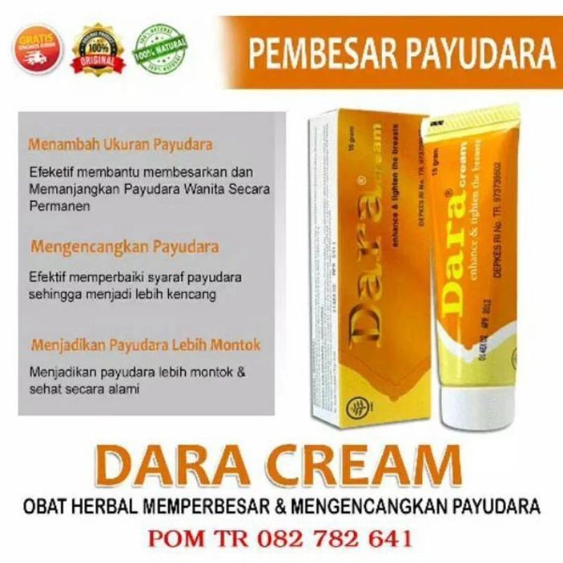 Dara Cream 15 gram Breast Tightening & Enlargement borobudur herbal ...