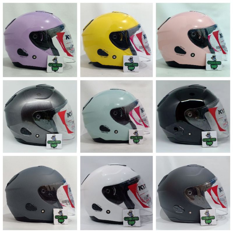 KYT half face helmet KYT KYOTO solid plain helmet | Shopee Philippines