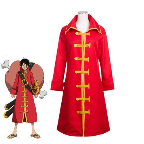 MERAH Children's clothes, Luffy One Piece Red Robe/Cape costumes ...