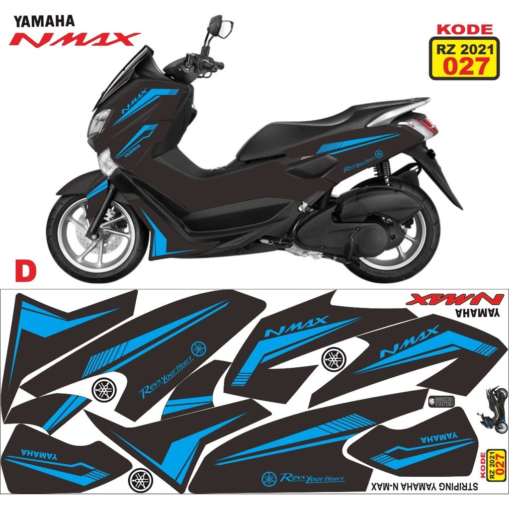 2015-2019 OLD NMAX striping Sticker with semi-full body graphics CODE ...