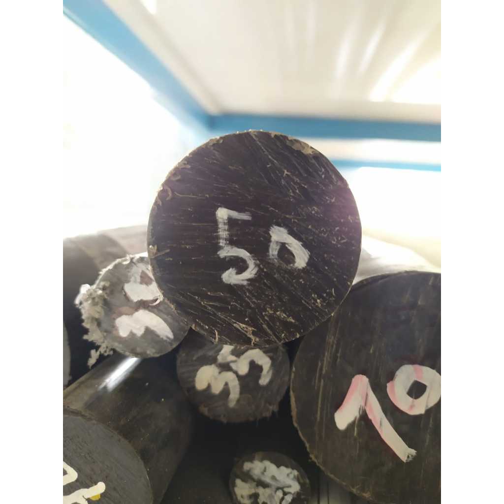 HITAM Nylon Black Axle Dia 50mm x 60 Polyethylene Black Cut HDPE PE Rod ...