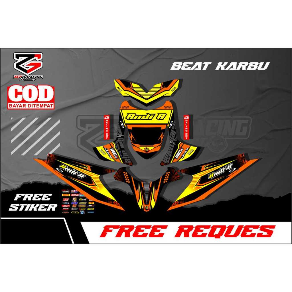 Sticker Decal Full Body Motorcycle Honda Beat - Sticker Decal Full Body ...