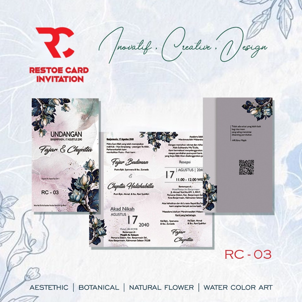 Restoe Card RC-03 Invitation Blank | Shopee Philippines