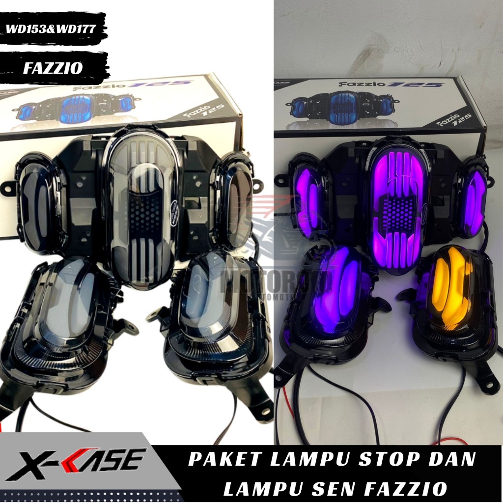 FAZZIO LAMP PLUS SEN FAZIO RGB LED STOP LIGHT JPA XCASE MODEL | Shopee ...