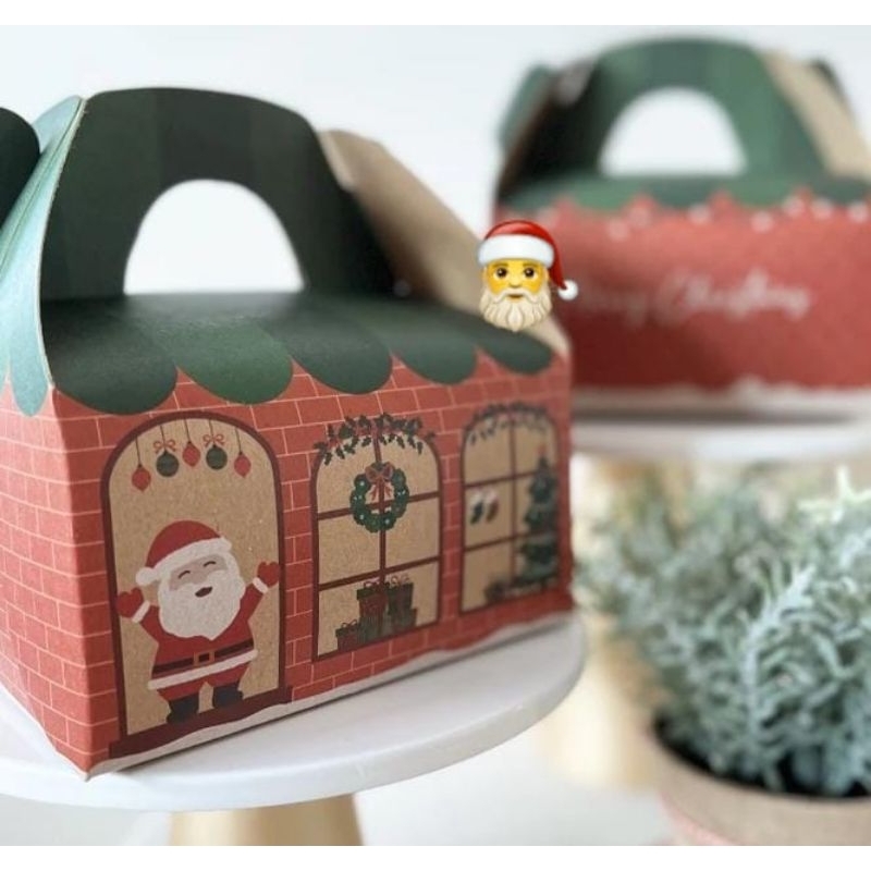 Gable Christmas gable Box "Santa House'" P 14,5 cm W14,5cm H8cm ...