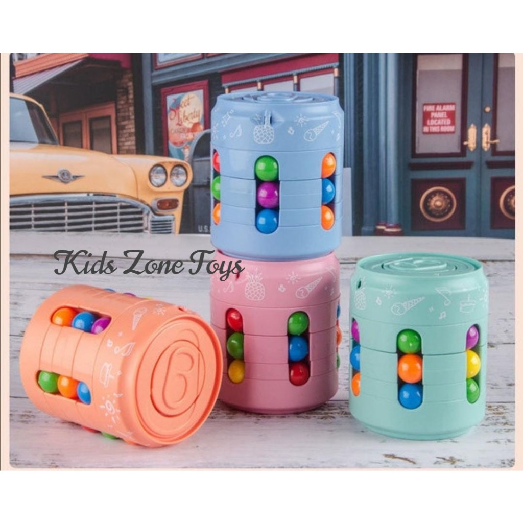 KZT IQ Intelligence Cube Tin magic Bean Spinning Puzzle Rotating Viral ...