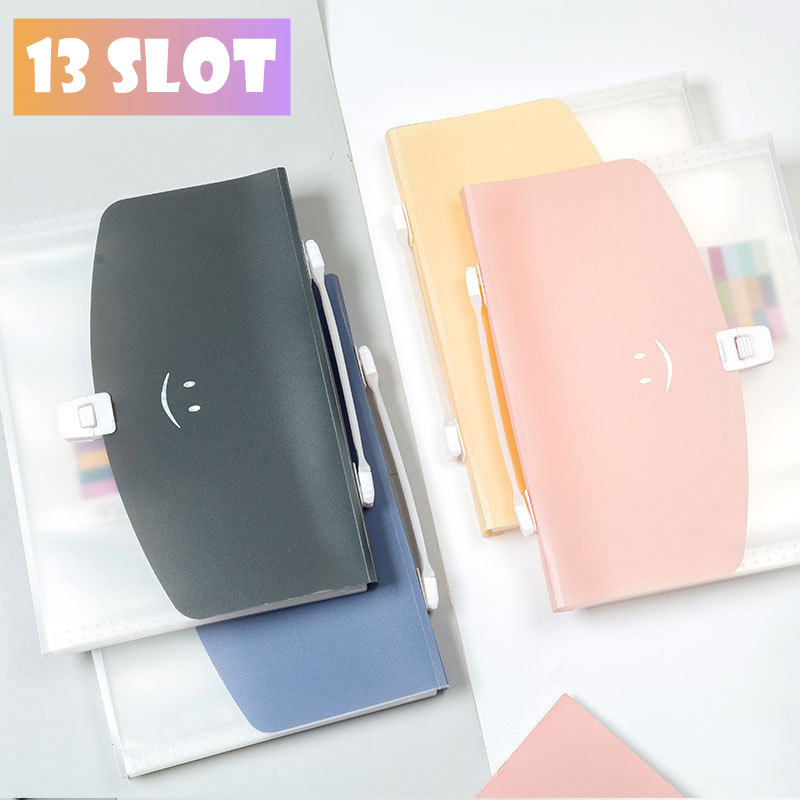13 Slots A4 Document Plastic map/A4 Folder map/ Cute Pocket Keeper map ...