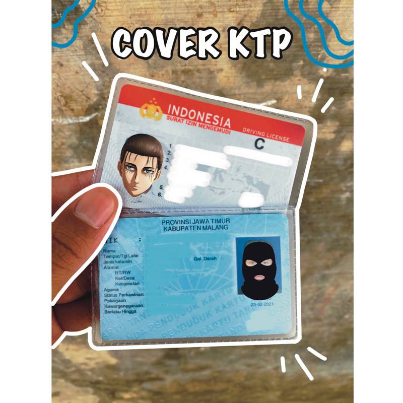 Unique KTP / SIM Protective KTP / ID Card Cover Anime Design Vol.2 ...