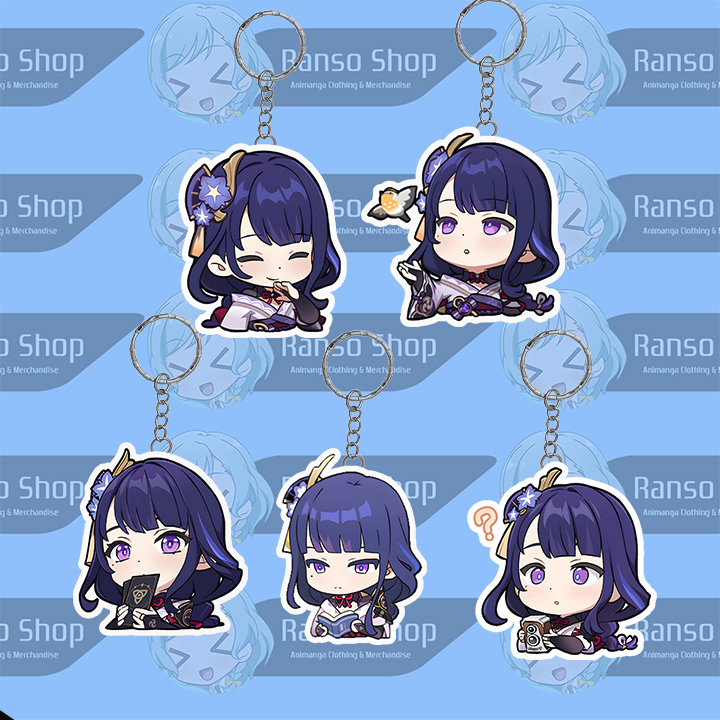 GANTUNGAN Genshin Impact Raiden Ei UV Keychain 2 Sides Laser Cutting ...