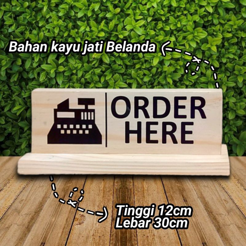 Table Sign Board "Order Here" Sign Board 30x12cm | Shopee Philippines