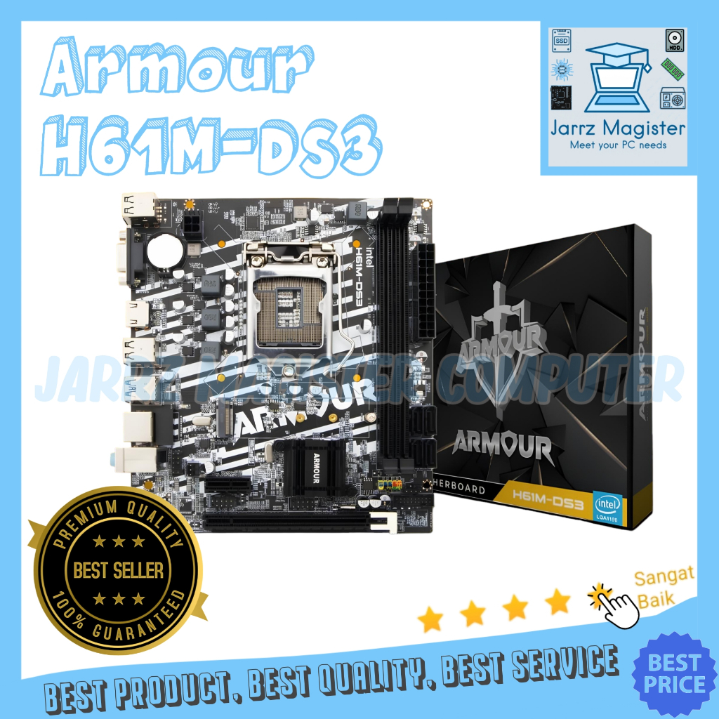 Motherboard Armor H61 H61M-DS3 Intel LGA 1155 DDR3 | Mainboard Armor GA ...