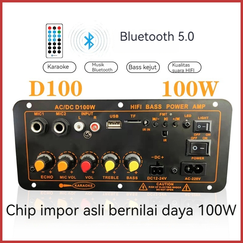 D50 100-300W Bluetooth Amplifier Board 220V 12V 24V Digital Bluetooth ...