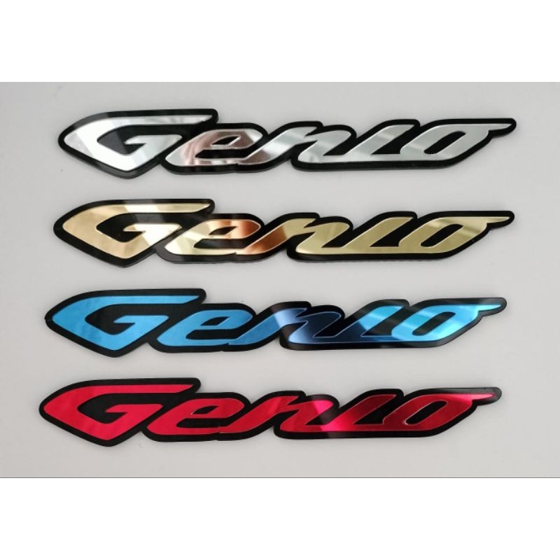 A pair of honda genio 3d emblems, embossed variations of honda genio ...