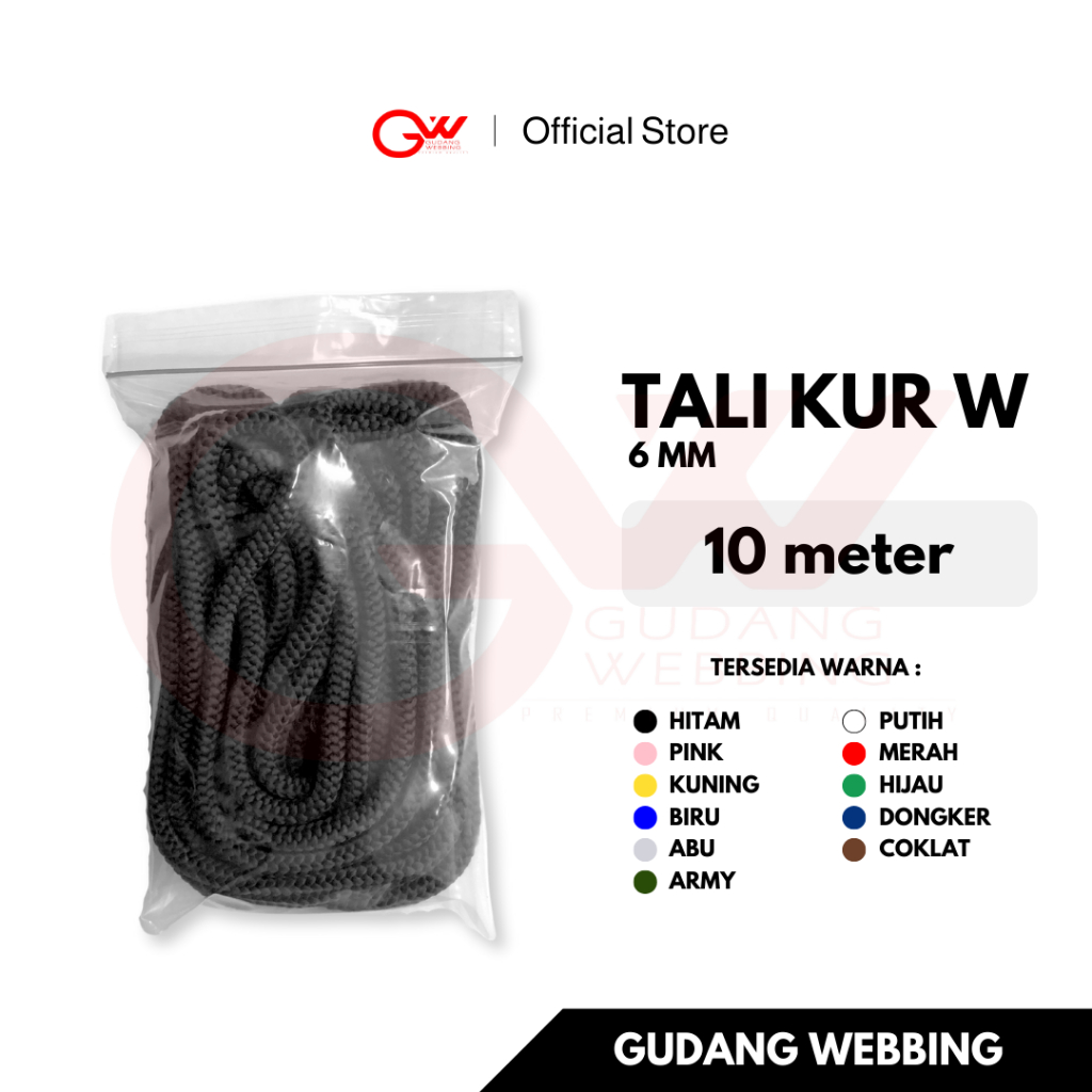 DRAWER ROPE / BAG ROPE / KUR ROPE W 6 mm Large (Pack) | Shopee Philippines